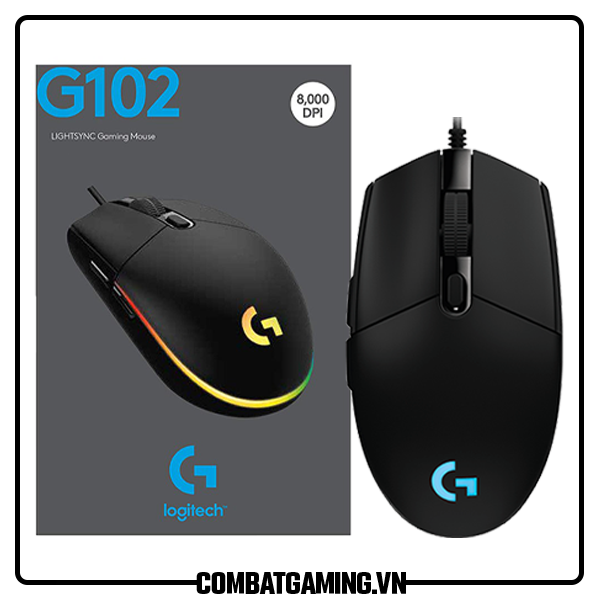 Chuột Gaming Logitech G102 Lightsync RGB (Đen/Trắng)