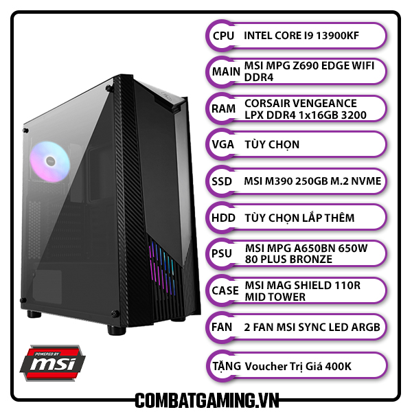 [Khuyến Mãi] Cấu Hình MSI Core I9 13900KF