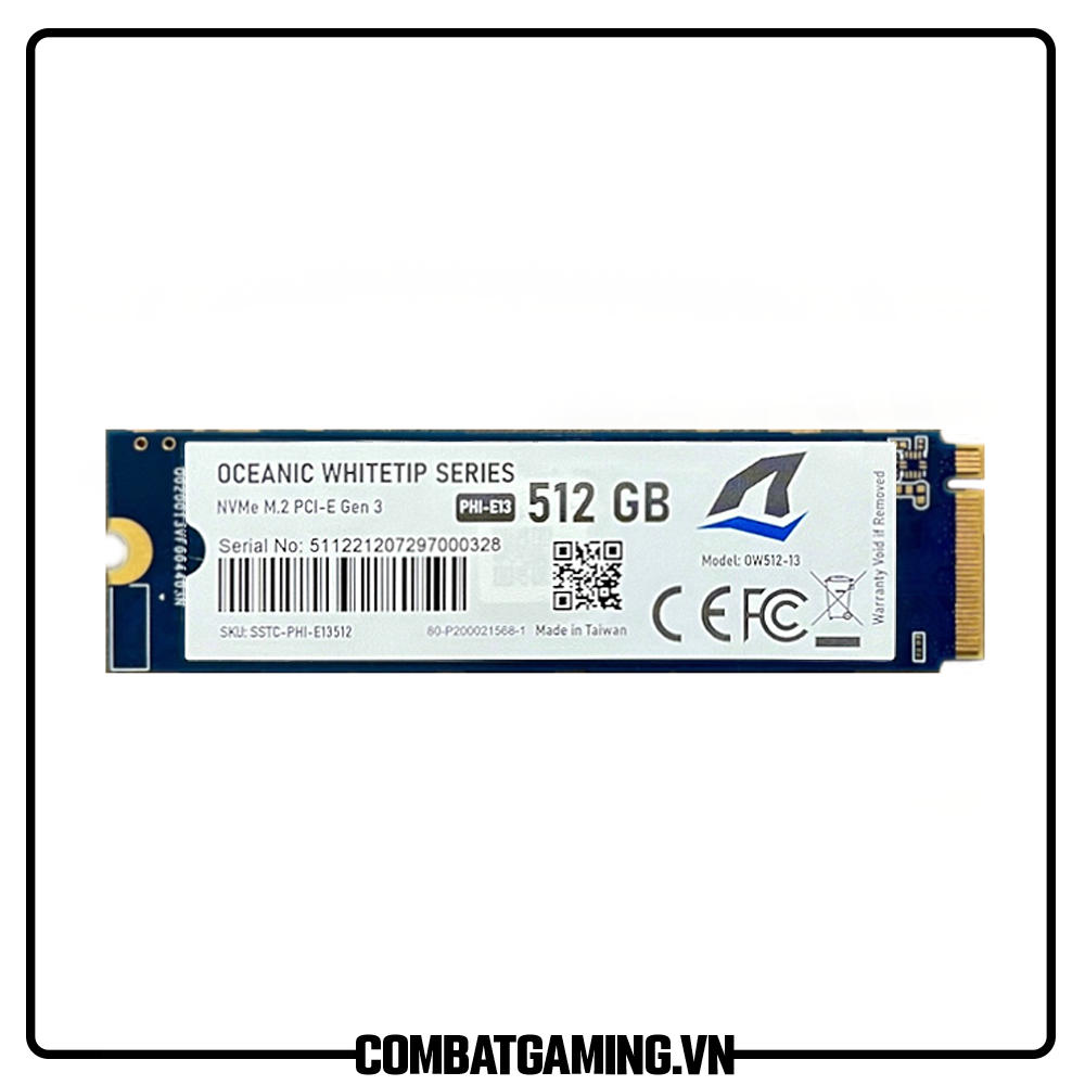 SSD SSTC Oceanic Whitetip M.2 NVMe Gen3 512GB (Read/Write 2400/1900 MB/s)