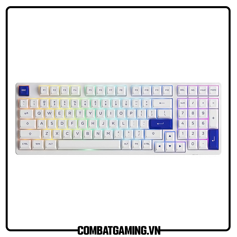 Bàn phím cơ không dây AKKO 3098B Multi-modes Blue on White (AKKO CS ...
