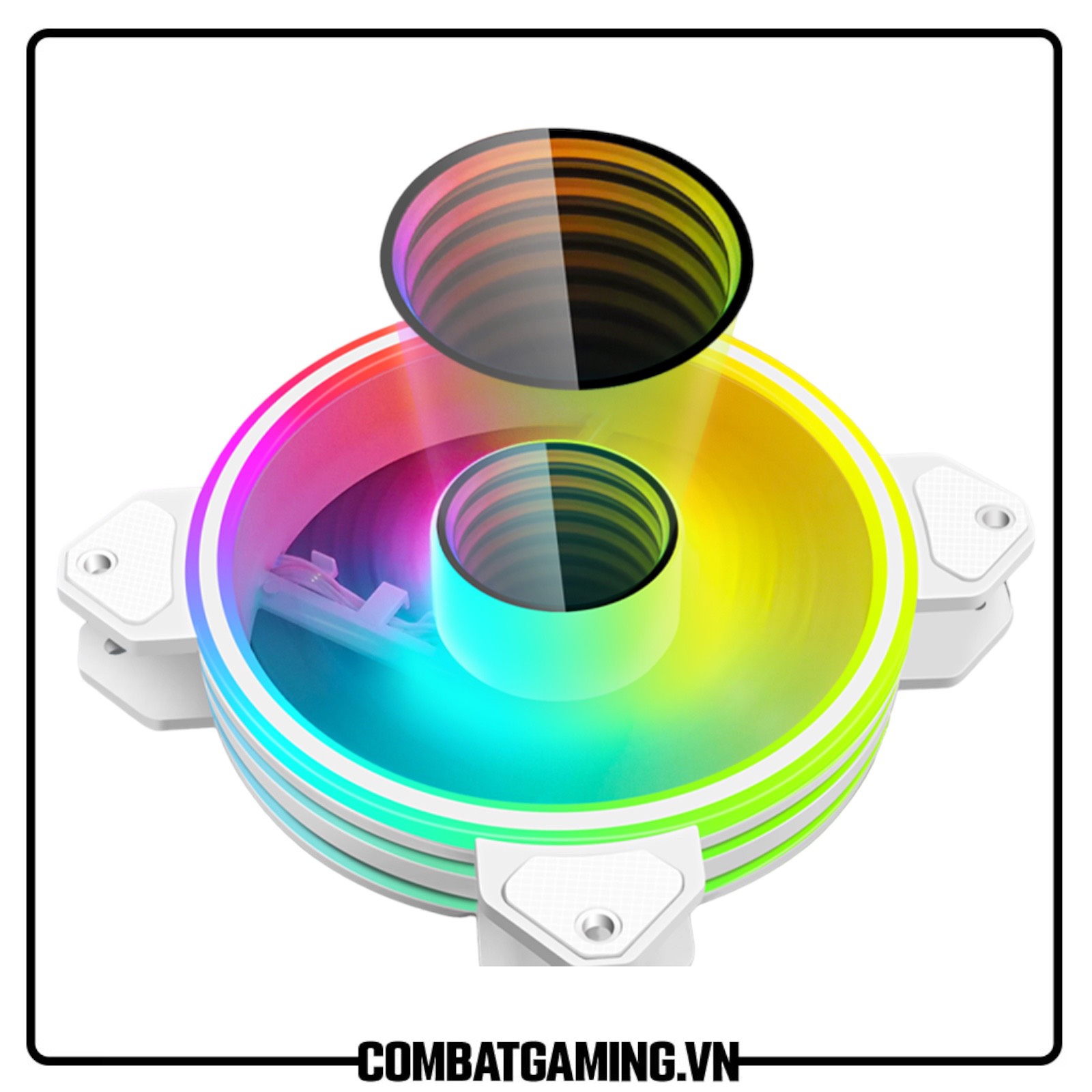 Kit 6 Fan Coolmoon WF1 RGB White