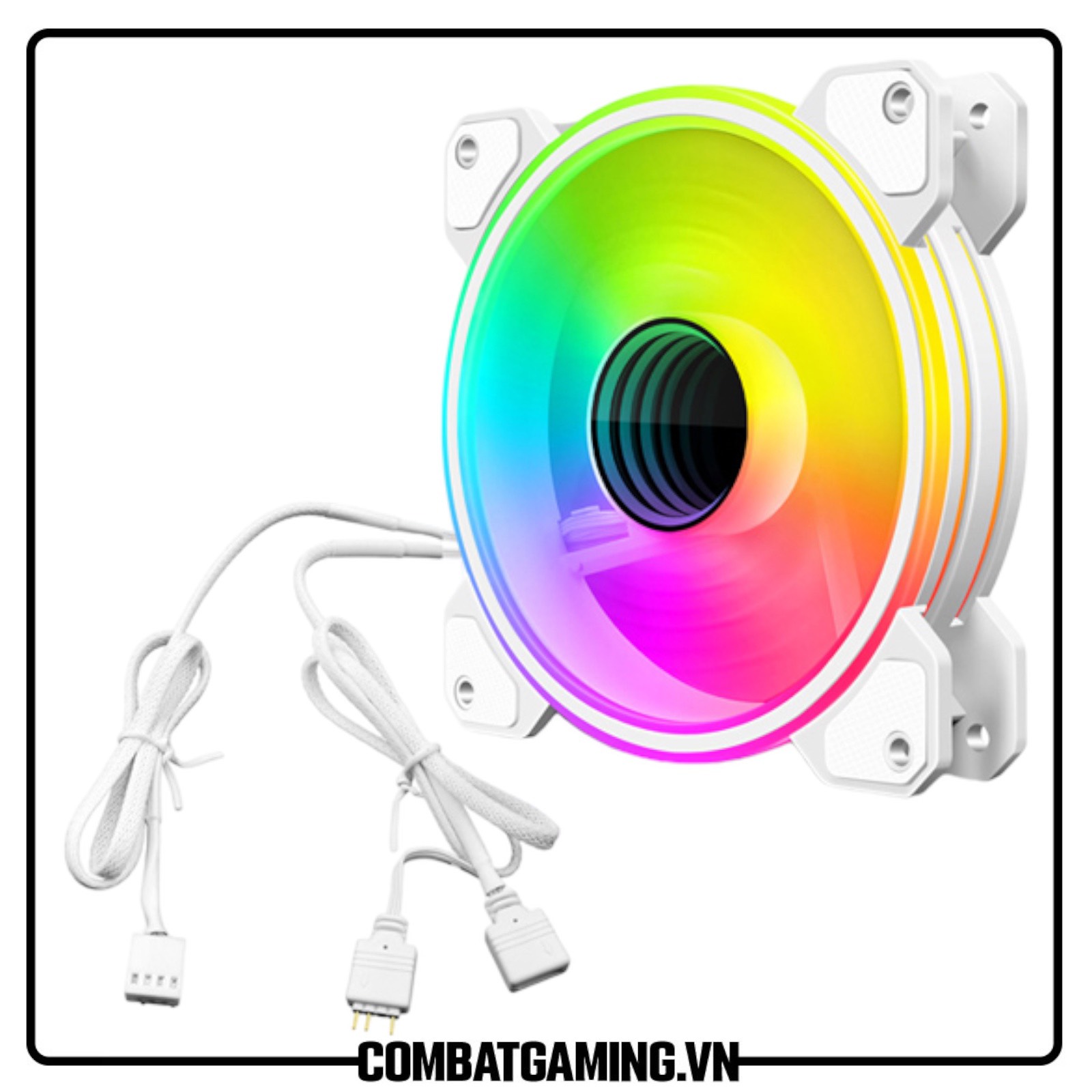 Kit 6 Fan Coolmoon WF1 RGB White