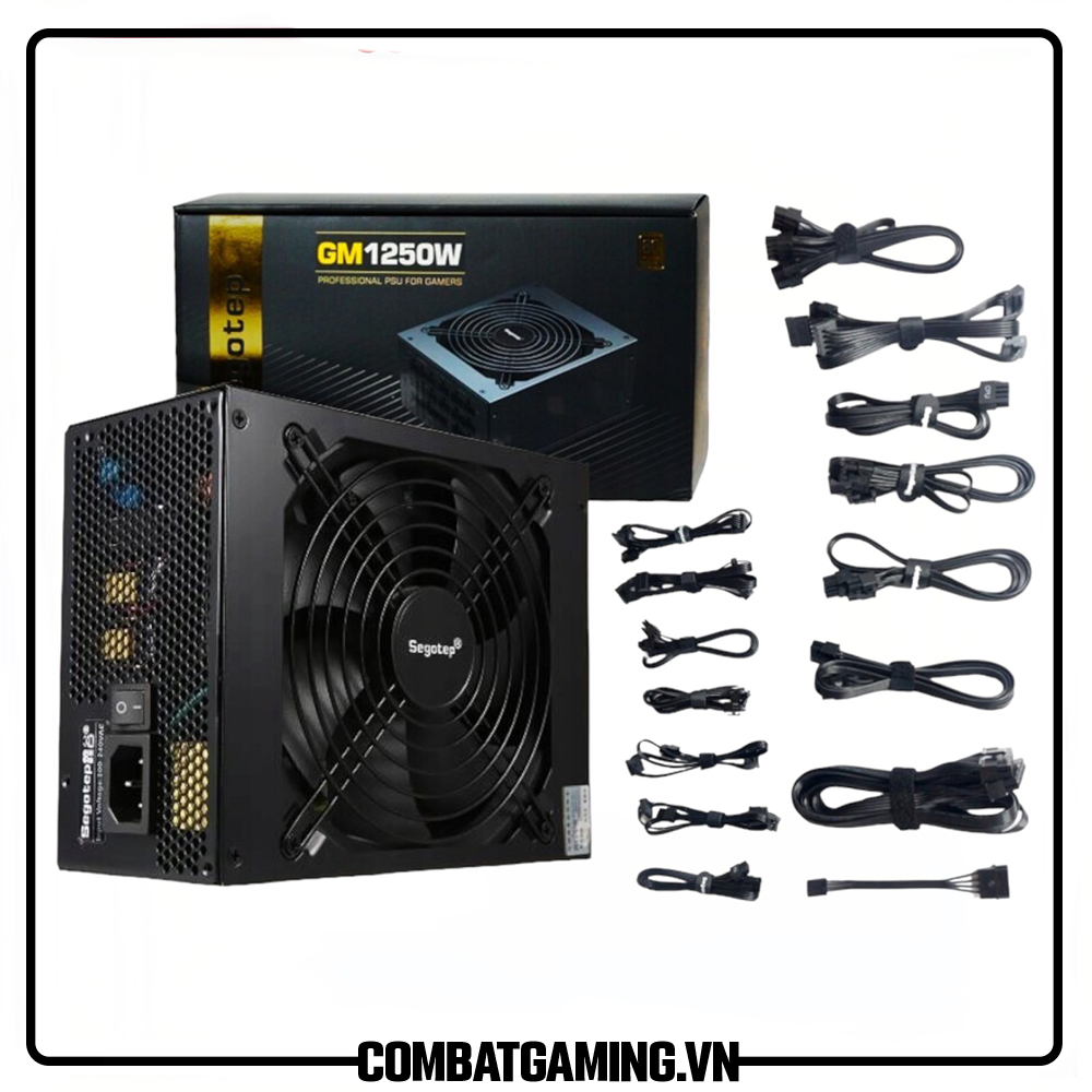 Nguồn Segotep GM1250W ATX 1250W 80Plus Gold PCIE 5 Full Modulla