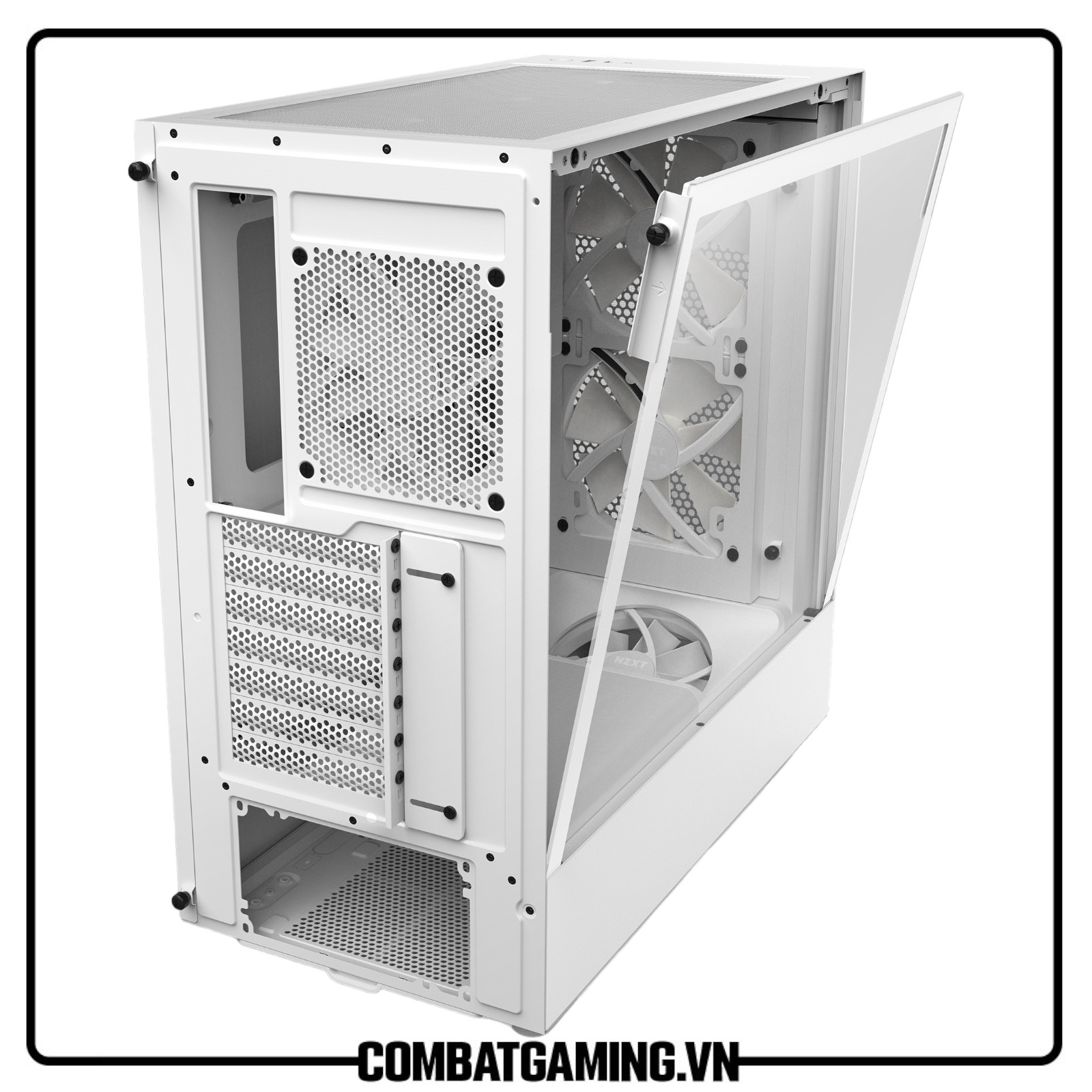 Case NZXT H5 FLOW RGB Black/White (2 Fan F140 RGB Core + 2 Fan F120Q)