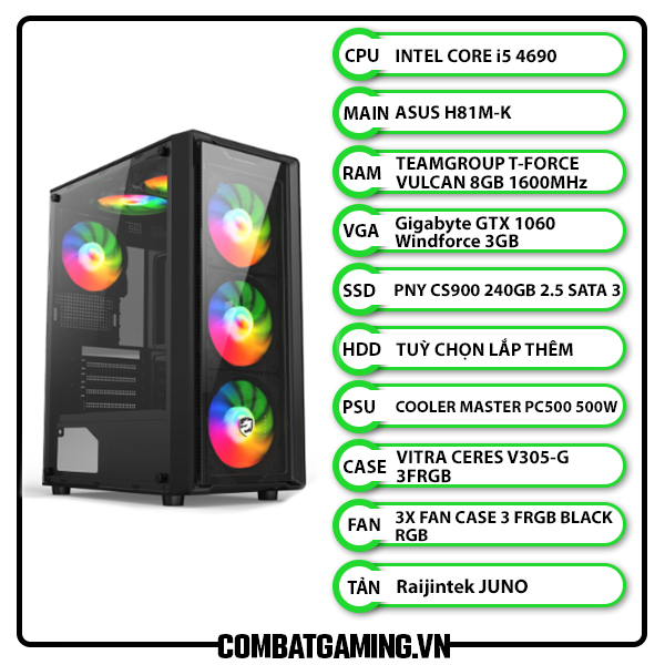 [Thanh Lý] Cấu Hình Intel Core I5 4690 - 1060 3GB