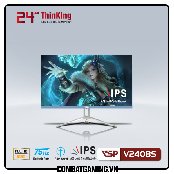 Màn Hình VSP Slim Bezel VSP V2408S - Light Blue