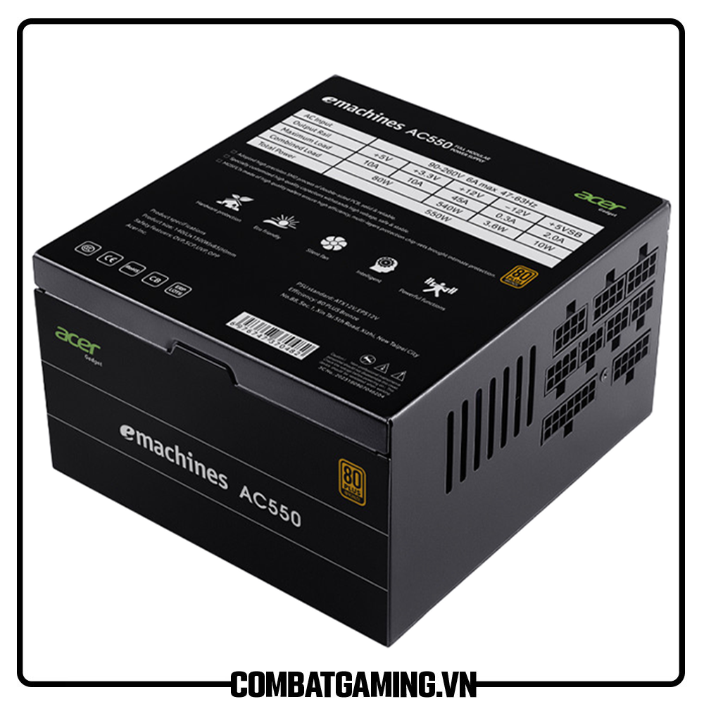 Nguồn Acer AC550 550W 80 Plus Bronze Full Modular