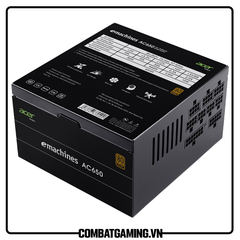 Nguồn Acer AC750 PCIe 5.0 750W 80 Plus Bronze Full Modular