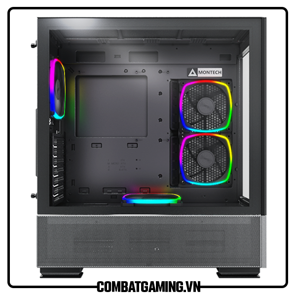 Case Montech Sky Two Black (Kèm sẵn 4 fan RGB)