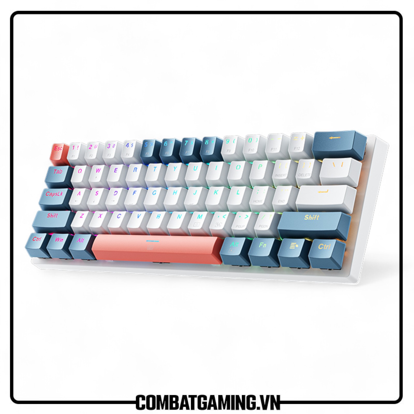 Bàn Phím Cơ Machenike K500-B61 Wried RGB | White-Bule