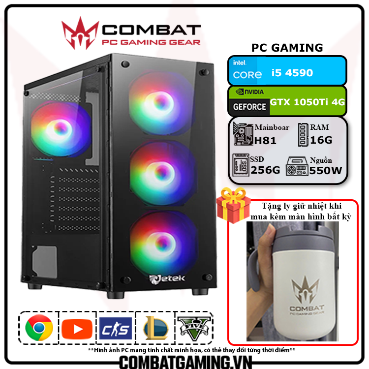 PC Gaming T-Wolf | i5 4590/ GTX 1050Ti 4G