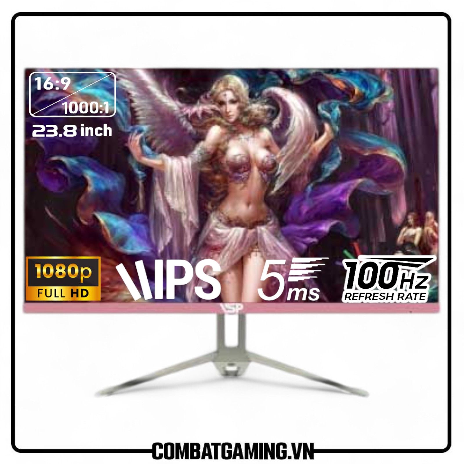 Màn Hình VSP V2408S 23.8"/ FHD/ IPS/ 100Hz Pink